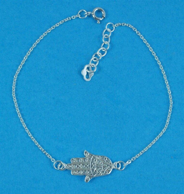 Buy Silver Hamsa Hand Bracelet Online in UK